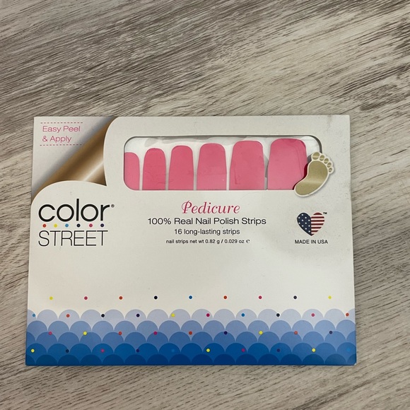 Color Street | Makeup | Color Street Easy Peel Apply Pedicure Hot Pink ...